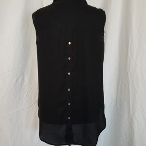 MPH Collection | Tops | Mph X Black Sheer Sleeveless Front Back Button ...